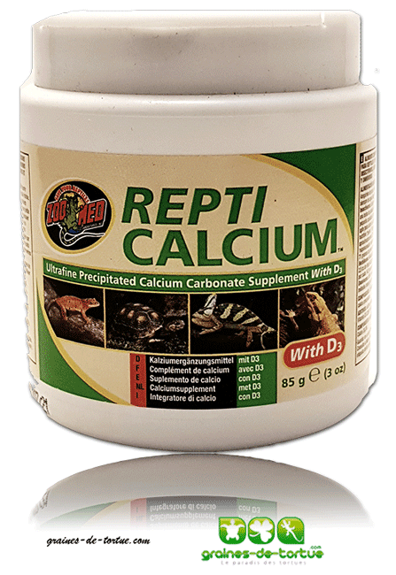 Repti Calcium Zoomed avec D3 et pour reptiles par graines-de-tortue.com